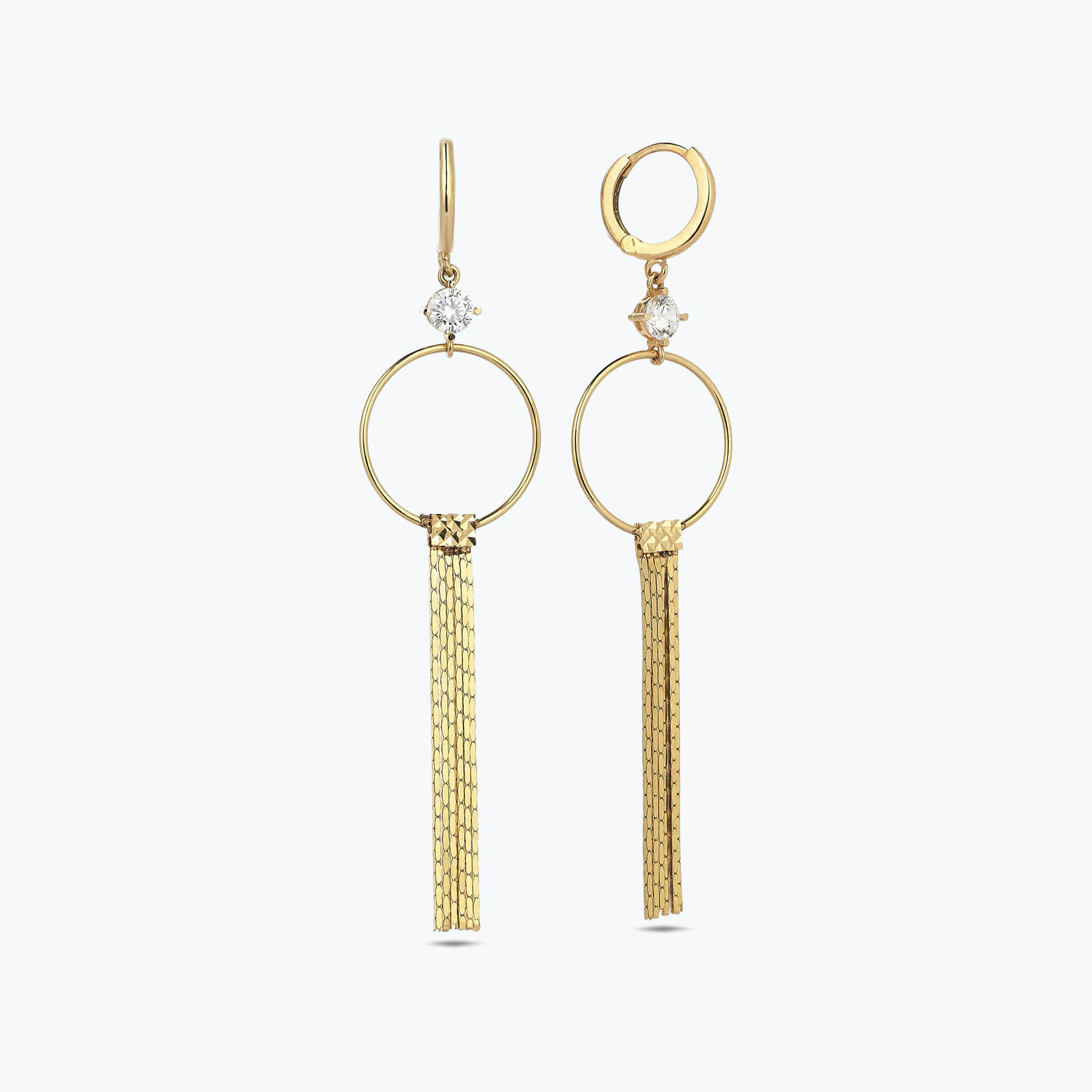 Altın Sallantılı Küpe