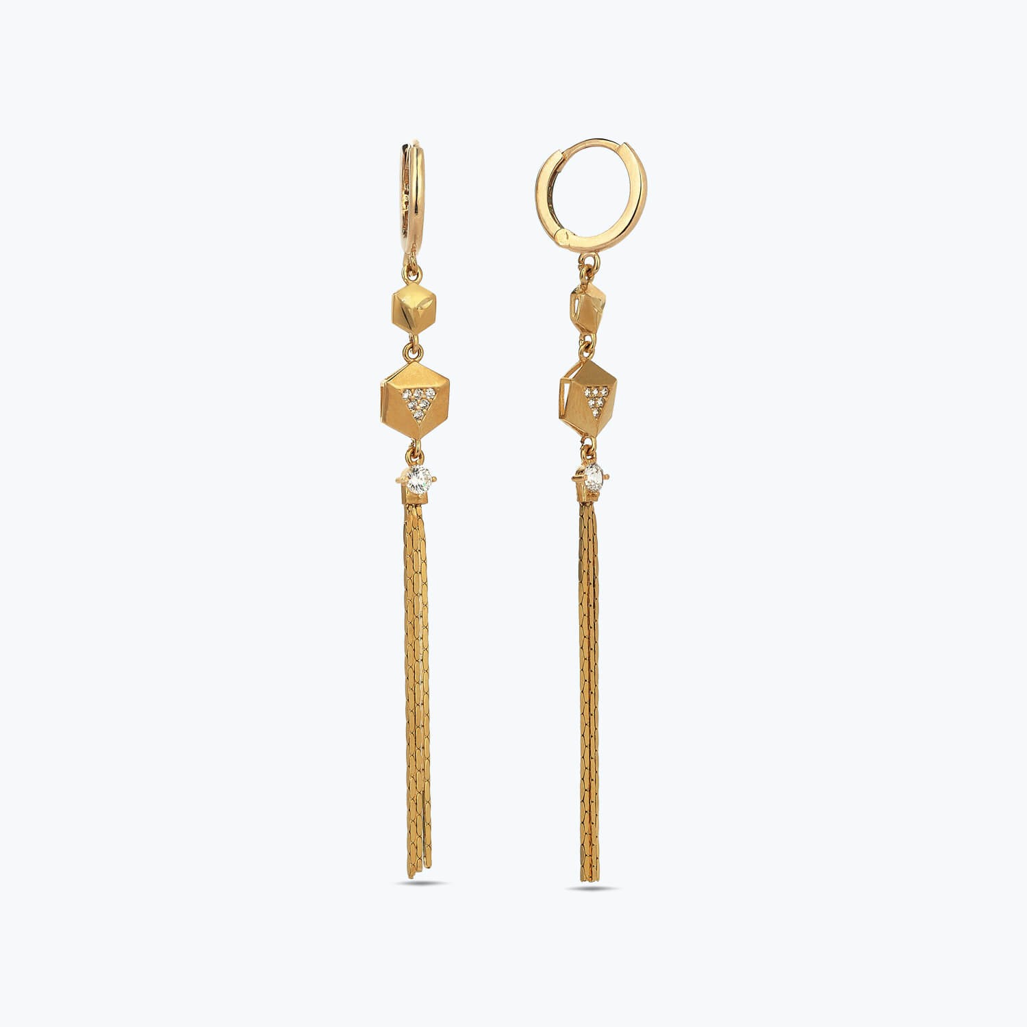 Altın Sallantılı Küpe