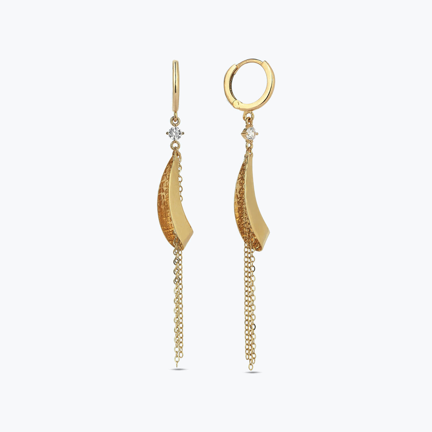 Altın Sallantılı Küpe