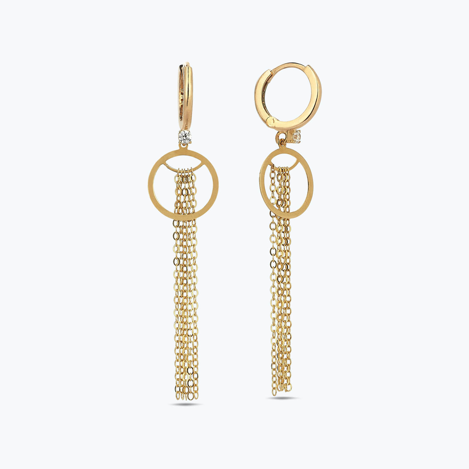 Altın Sallantılı Küpe