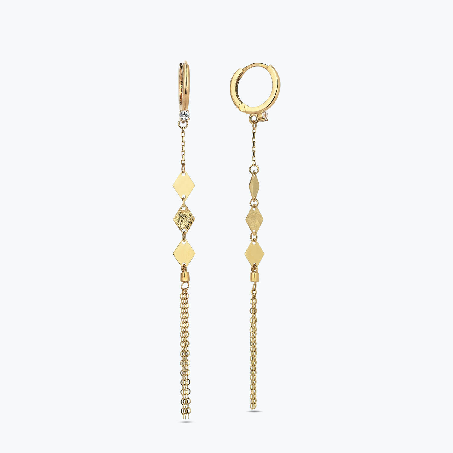 Altın Sallantılı Halka Küpe