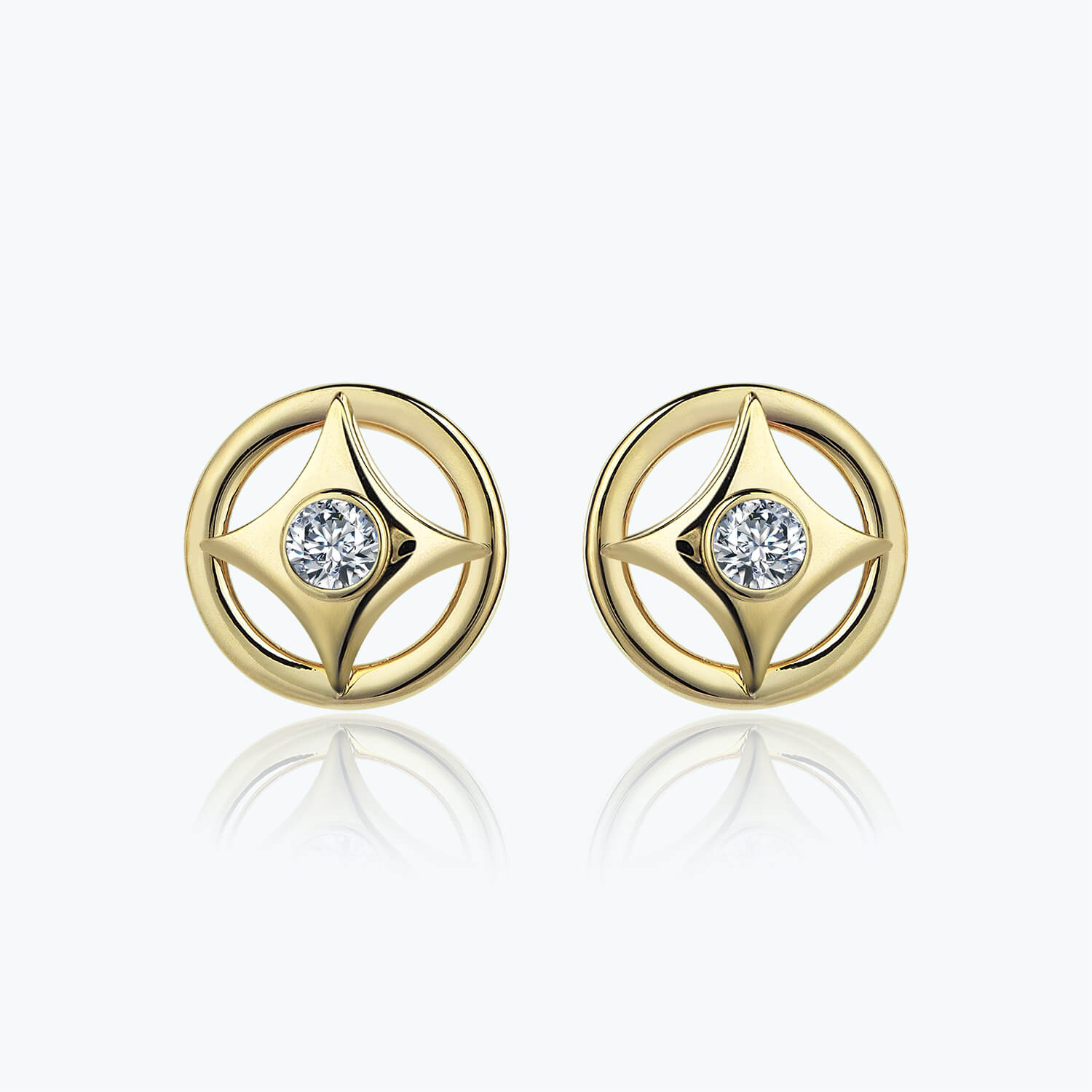 Altınbaş Yıldızı Altın Küpe