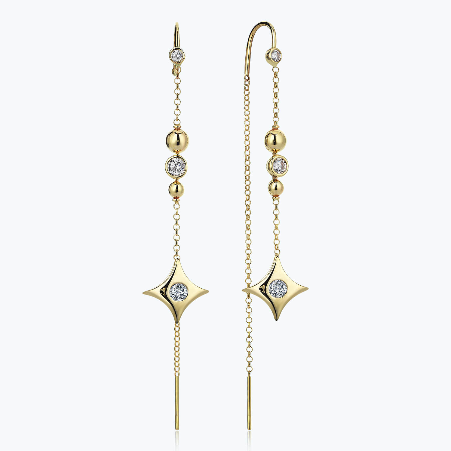 Altınbaş Yıldızı Altın Küpe