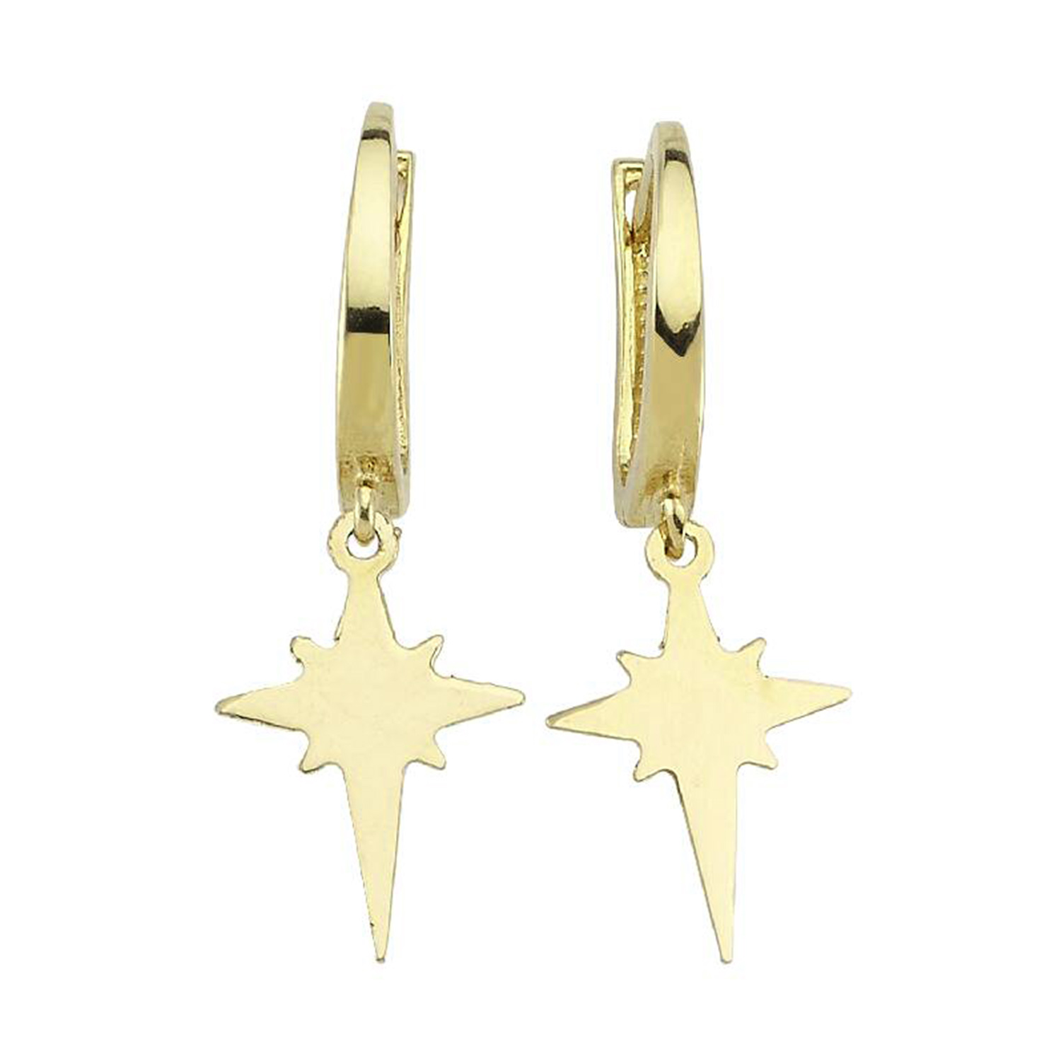 Altın Kutup Yıldızı Küpe