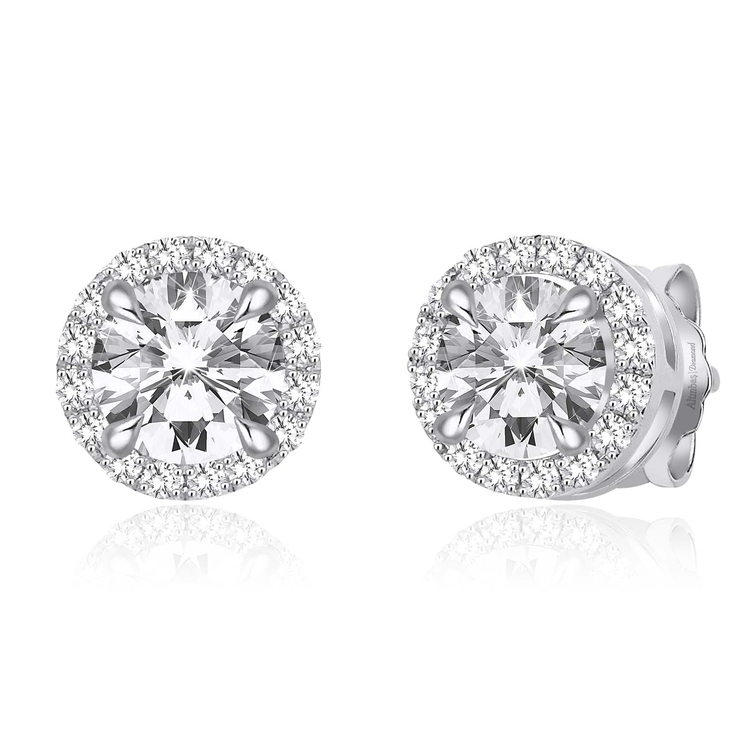 Pırlantalı Topaz Küpe Pırlantalı Topaz Küpe