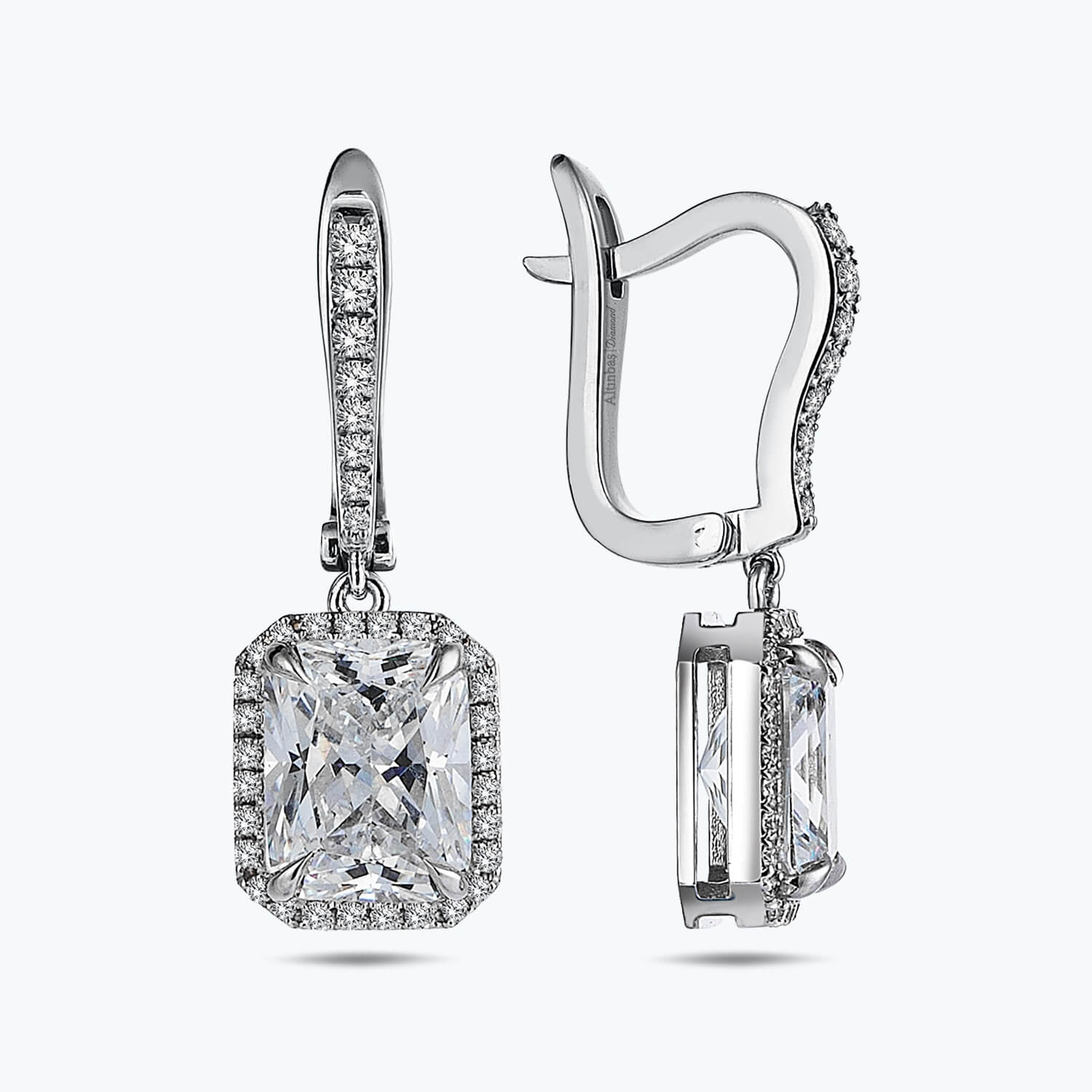 Pırlanta Beyaz Topaz Küpe