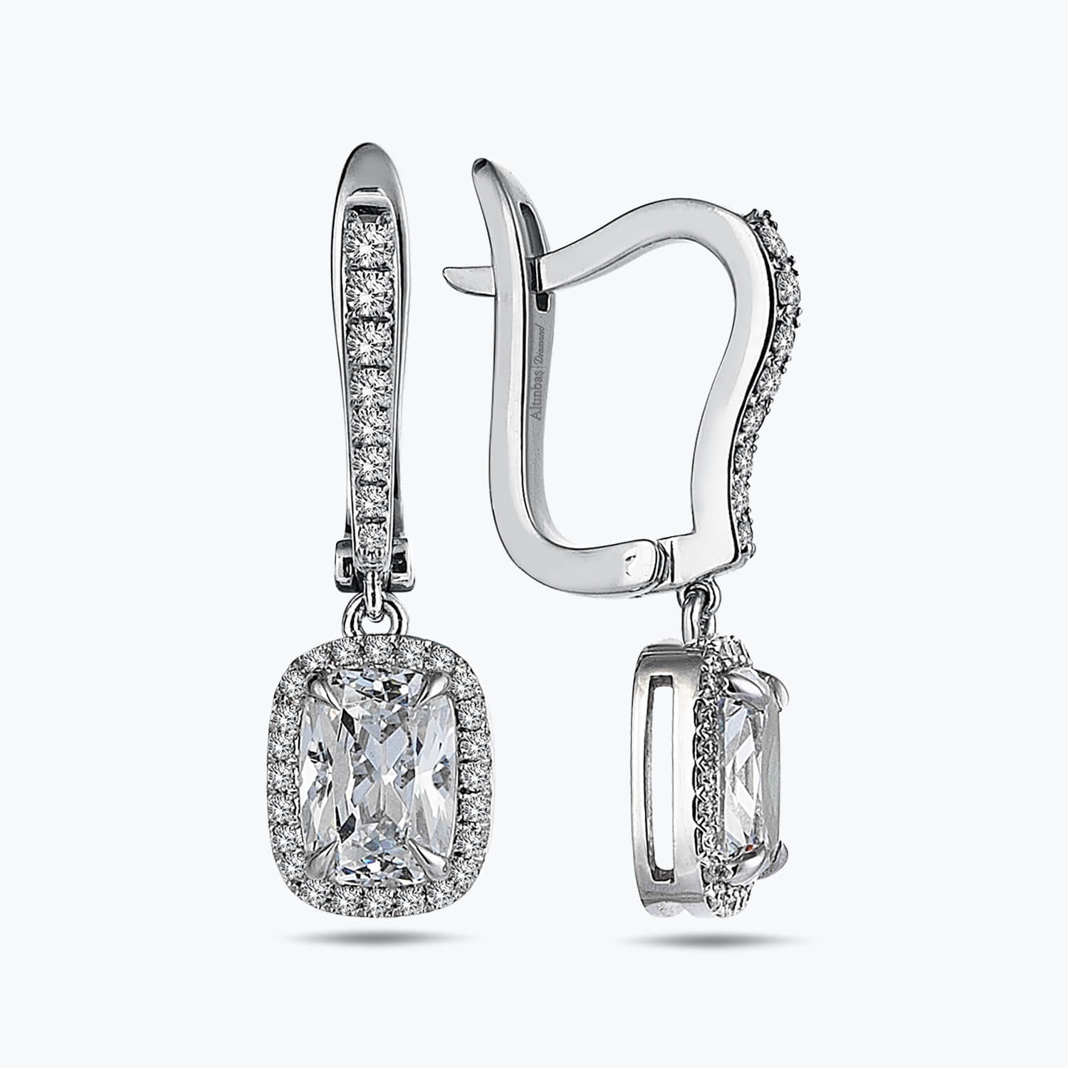 Pırlanta Topaz Küpe Pırlanta Topaz Küpe