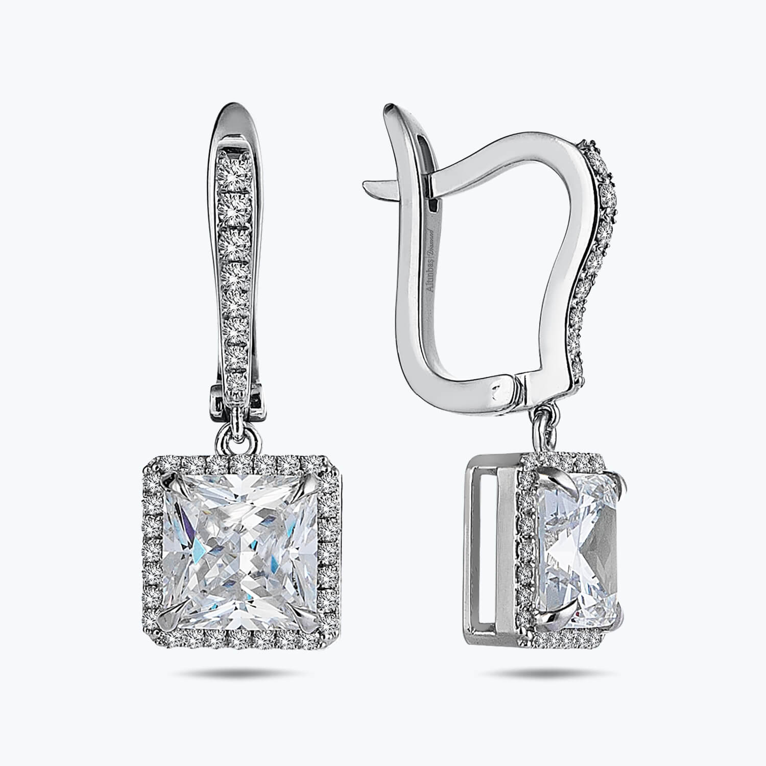 Pırlanta Beyaz Topaz Küpe