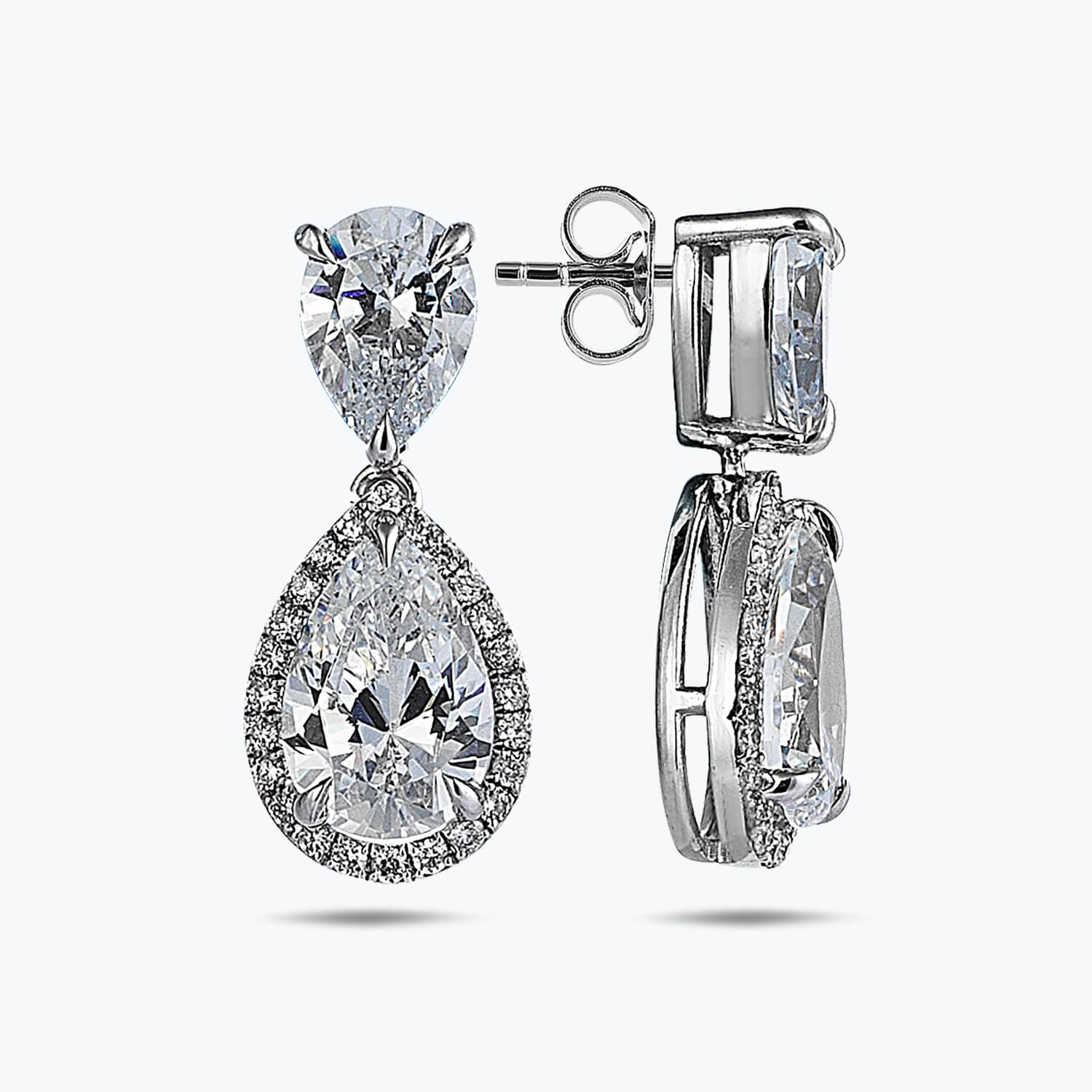 Pırlanta Topaz Damla Küpe Pırlanta Topaz Damla Küpe