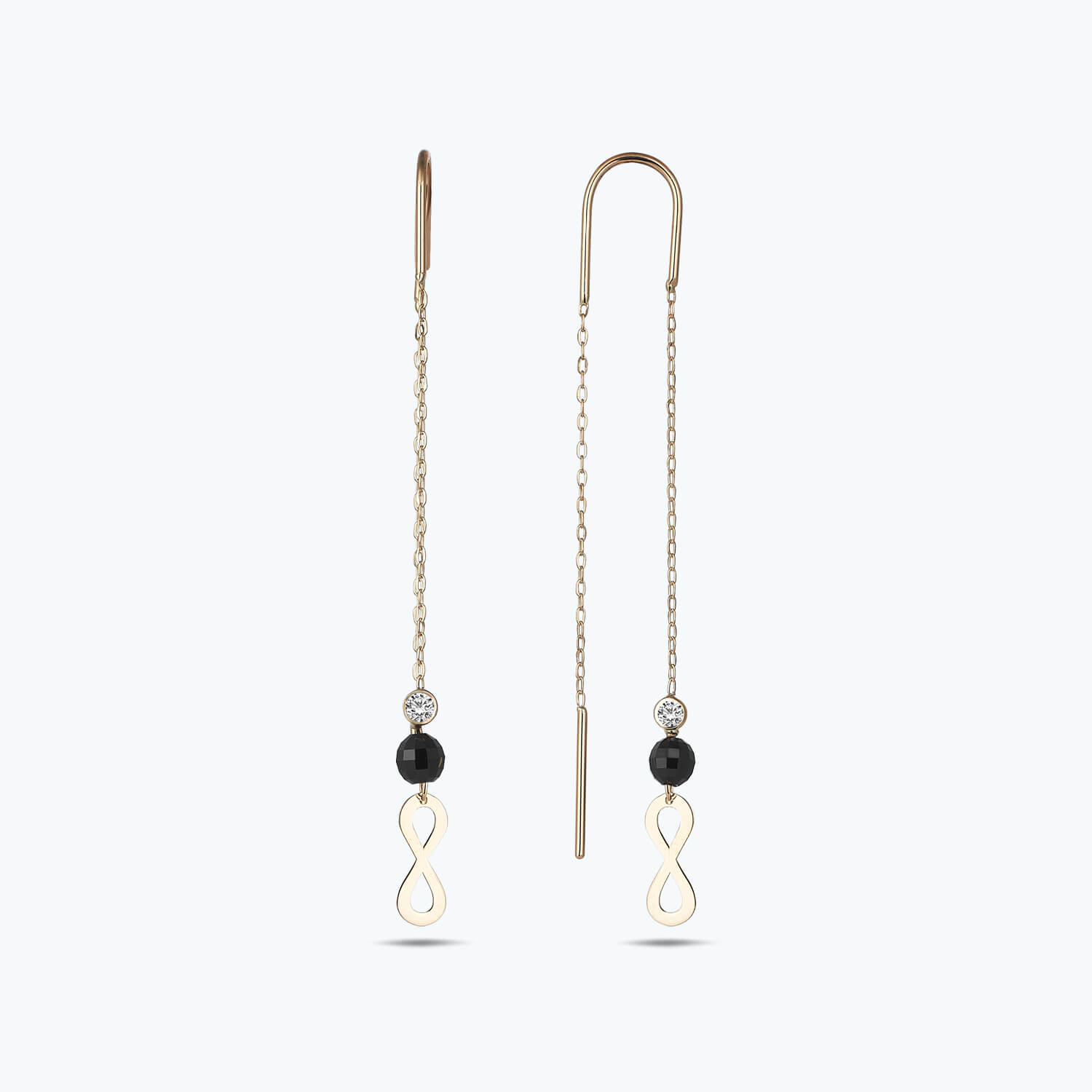 Pırlanta Sallantılı Sonsuzluk Küpe Pırlanta Sallantılı Sonsuzluk Küpe