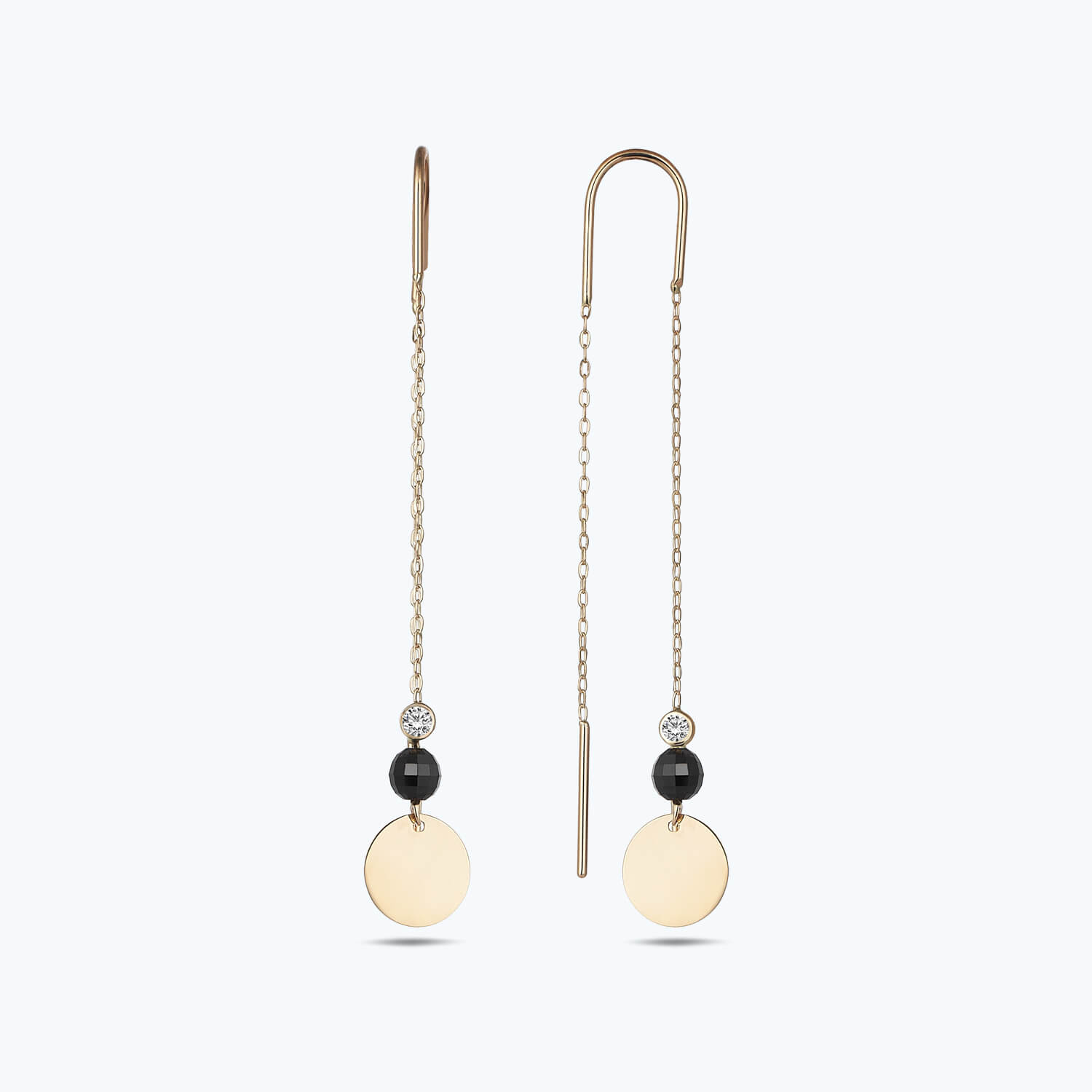 Pırlanta Sallantılı Plaka Küpe Pırlanta Sallantılı Plaka Küpe