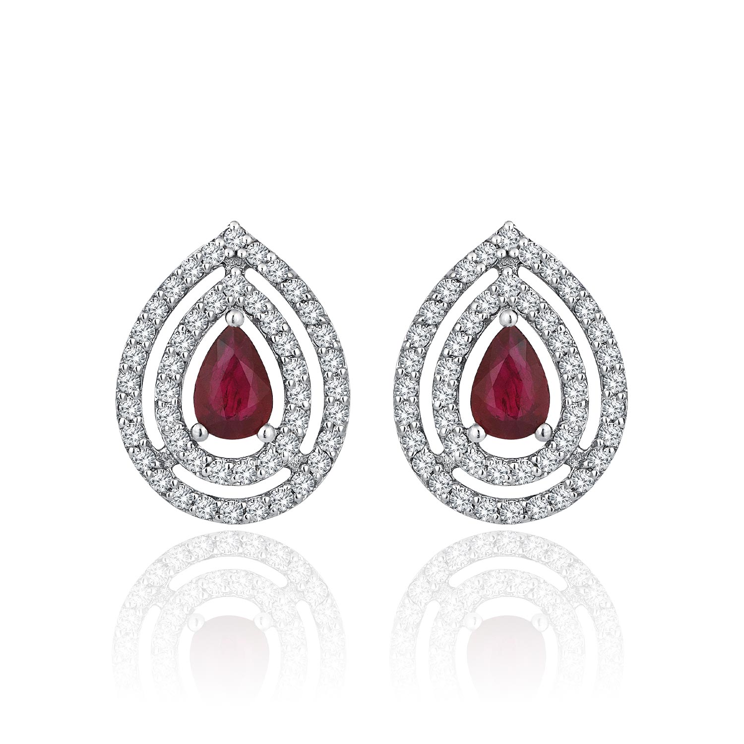 Pırlanta Yakut Küpe