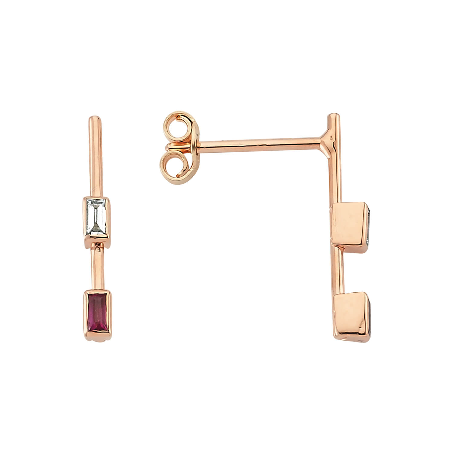 Pırlanta Yakut Küpe