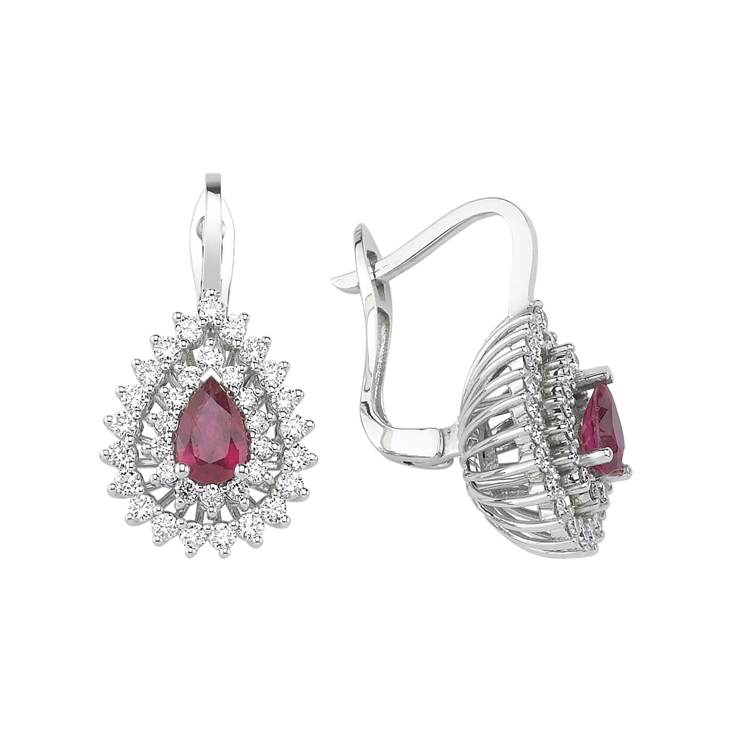 Pırlanta Yakut Küpe