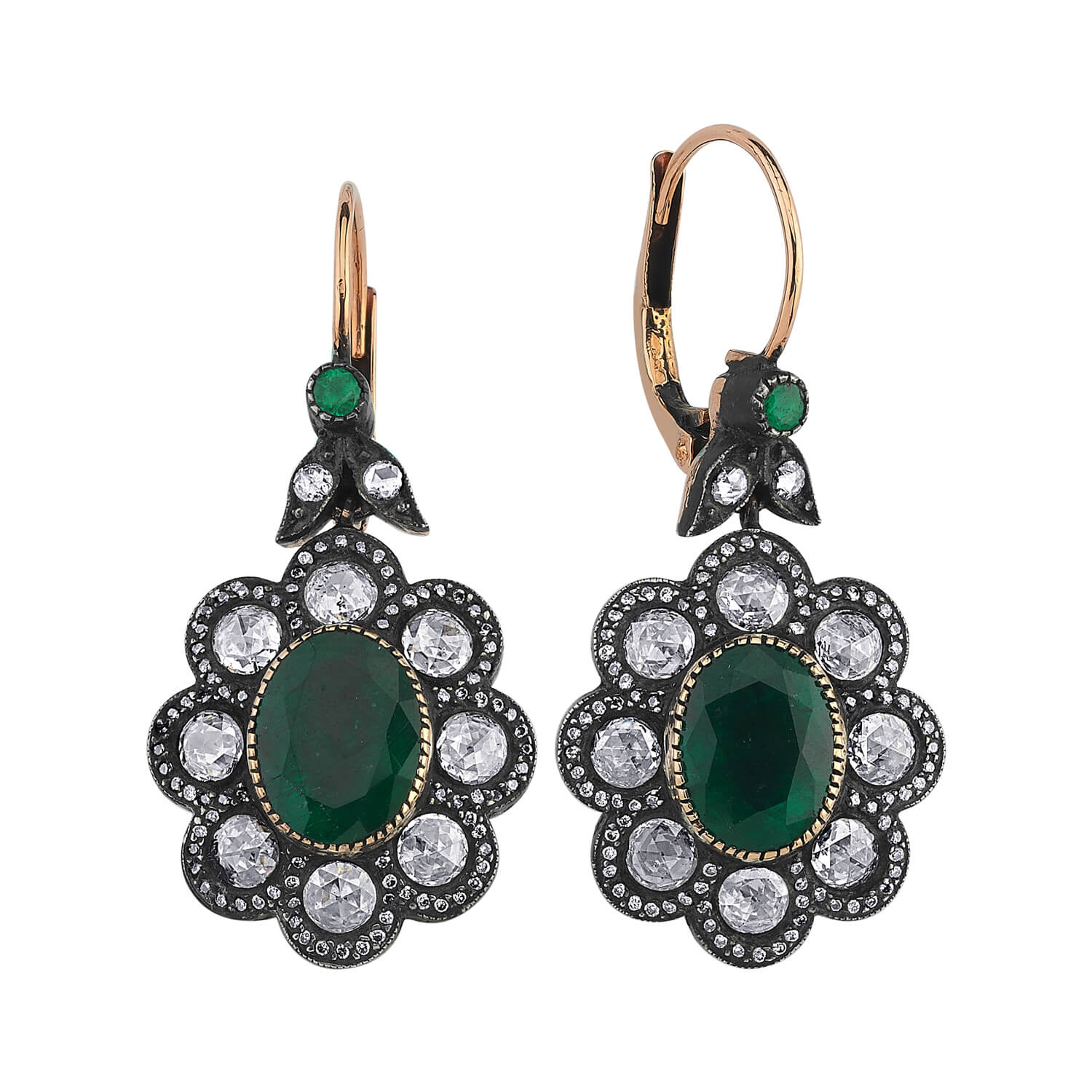 Elmas Zümrüt Küpe