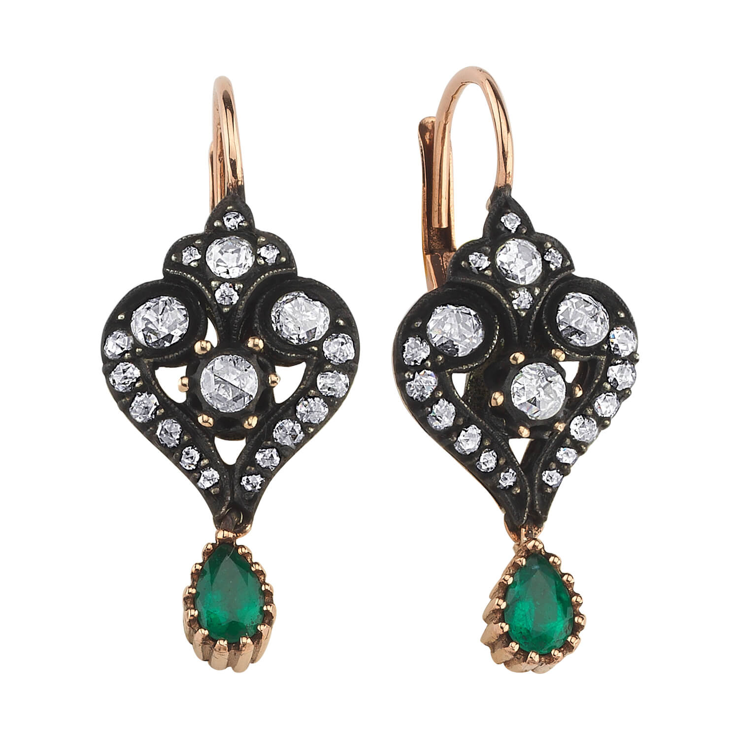 Elmas Zümrüt Küpe