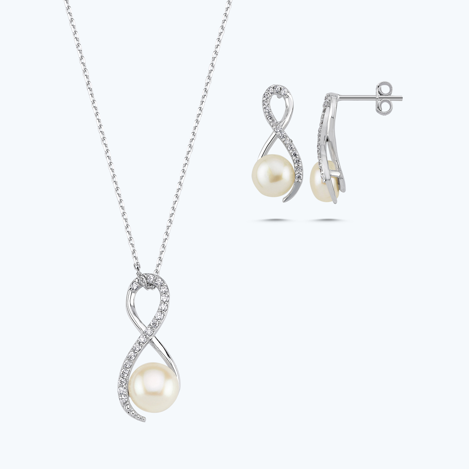 Altın İkili İnci Set