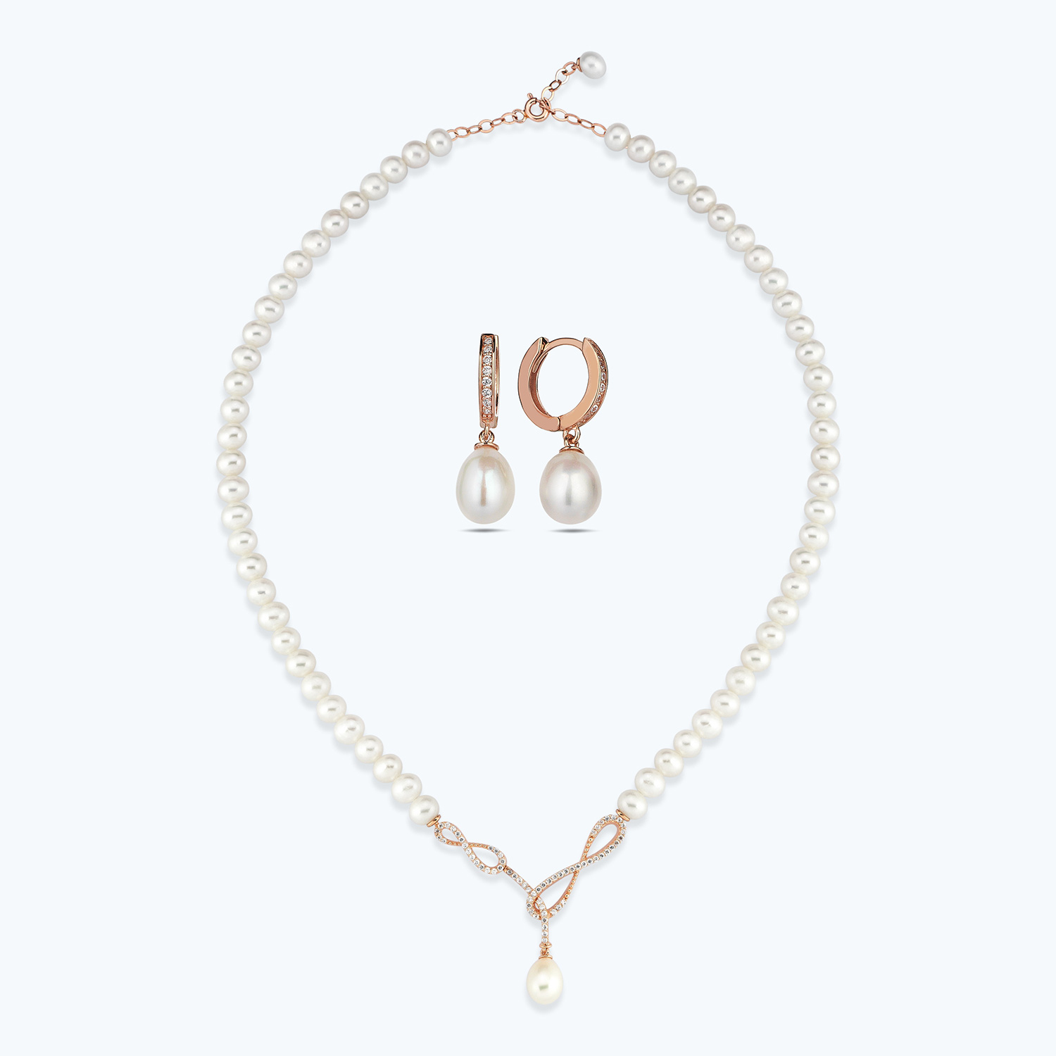 Altın İkili İnci Set