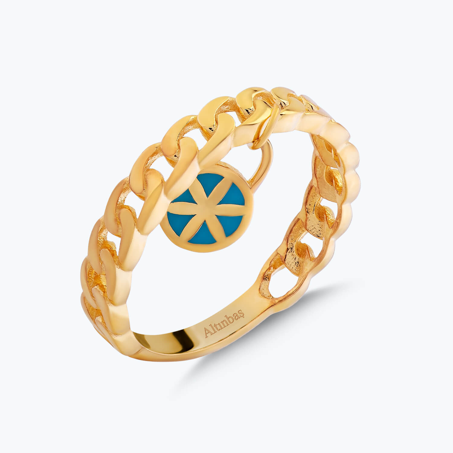 22 Ayar Altın Yaşam Çiçeği Yüzük