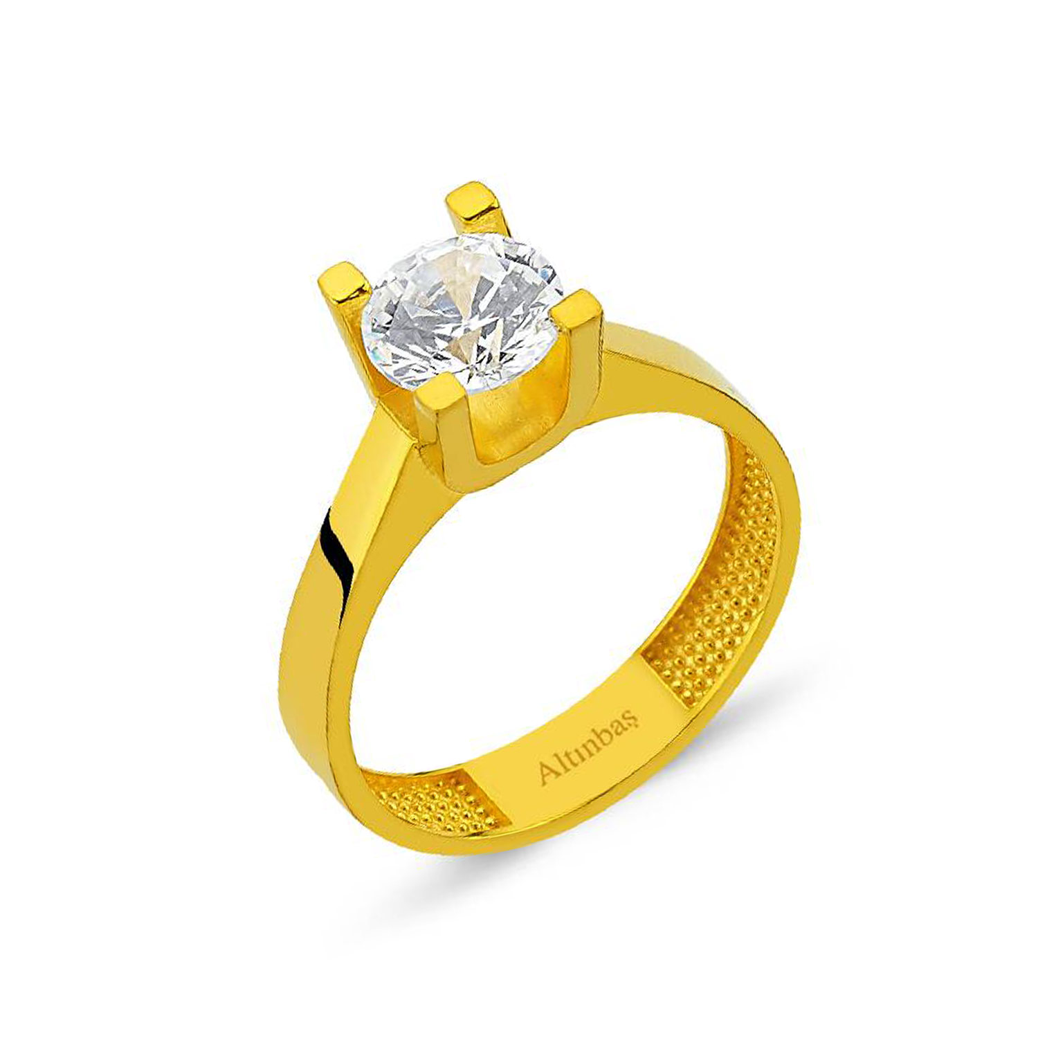 22 Ayar Altın Tektaş Yüzük