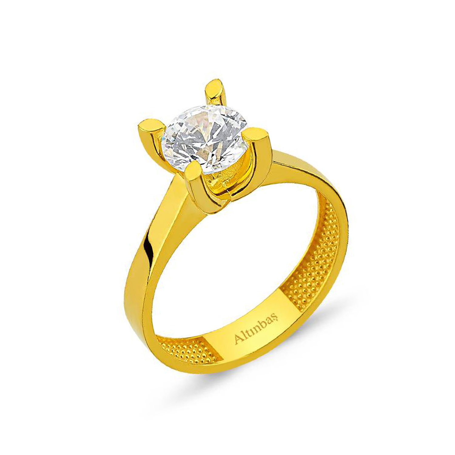 22 Ayar Altın Tektaş Yüzük