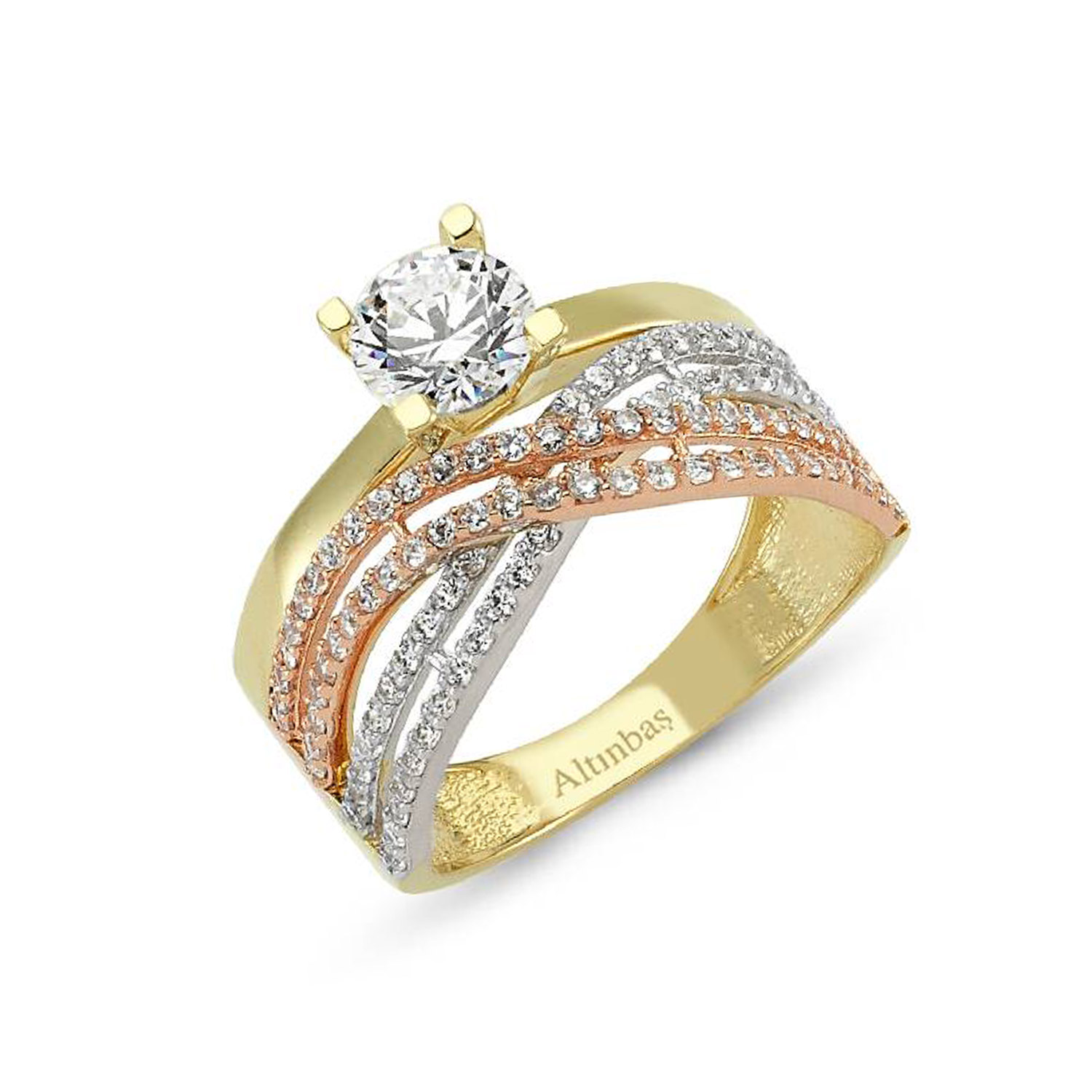 Altın Tektaş Yüzük