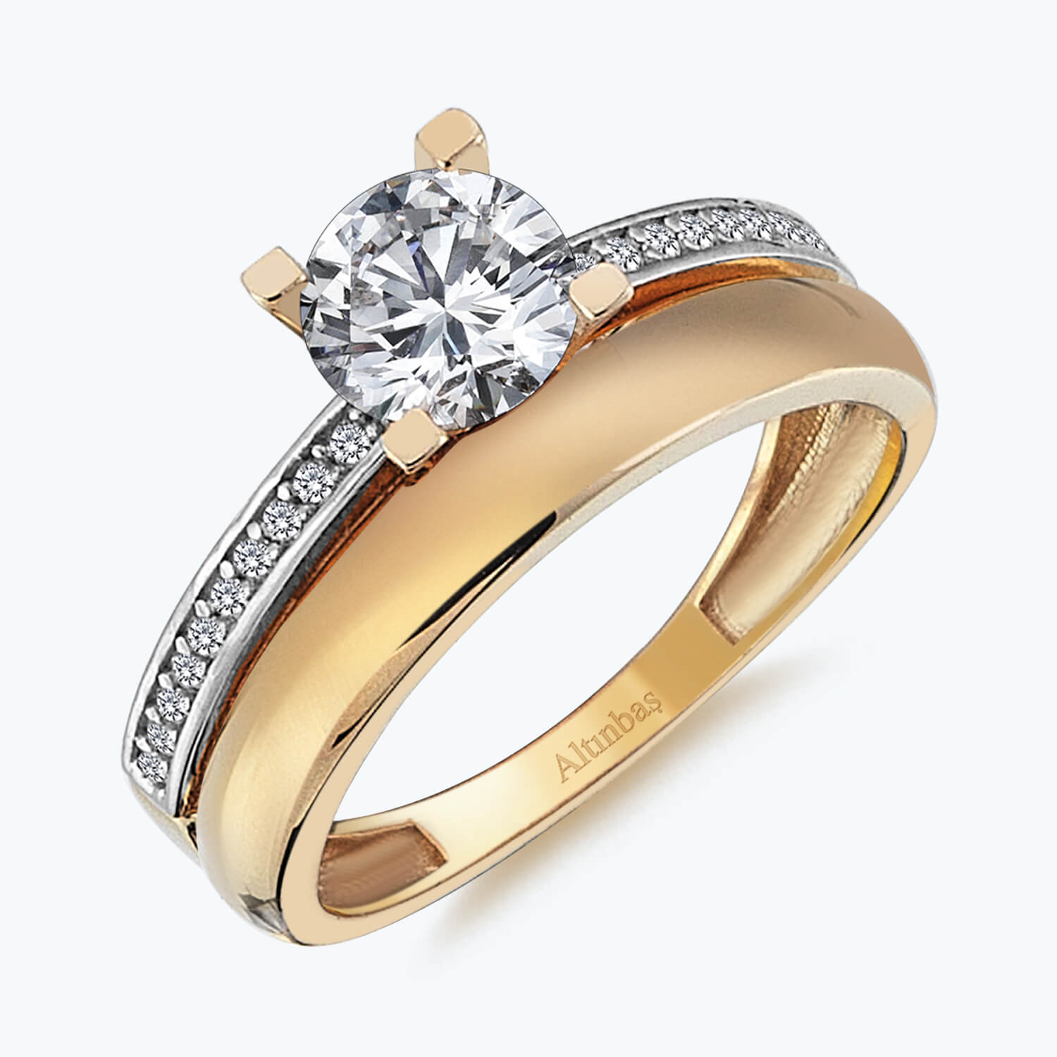 Altın Tektaş Yüzük