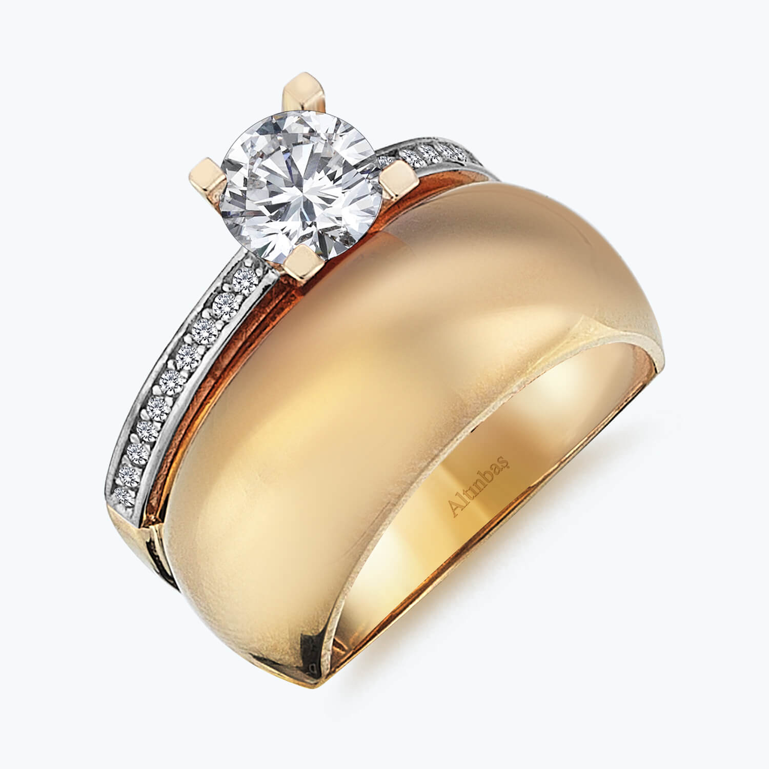 Altın Tektaş Yüzük