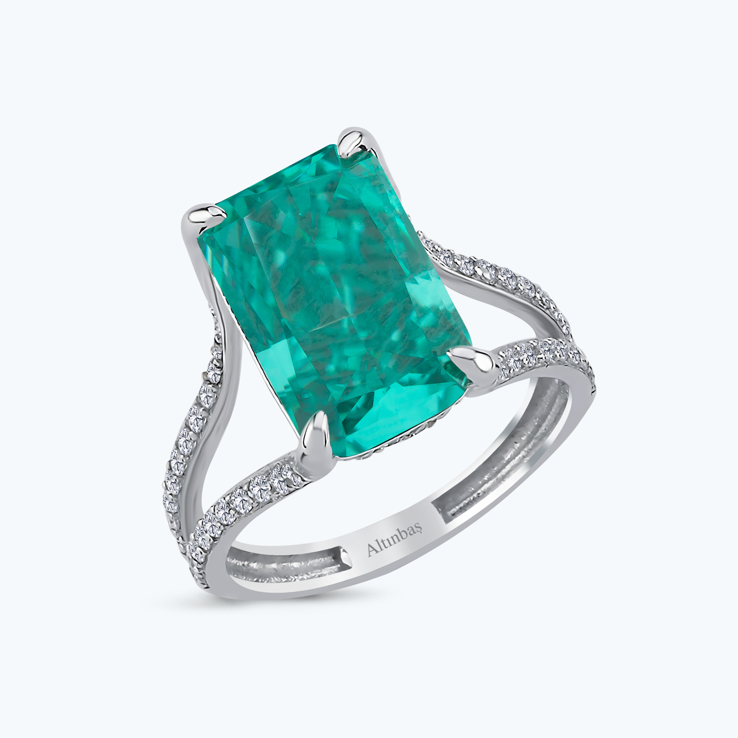 Yeşil Taşlı Altın Yüzük Yeşil Taşlı Altın Yüzük