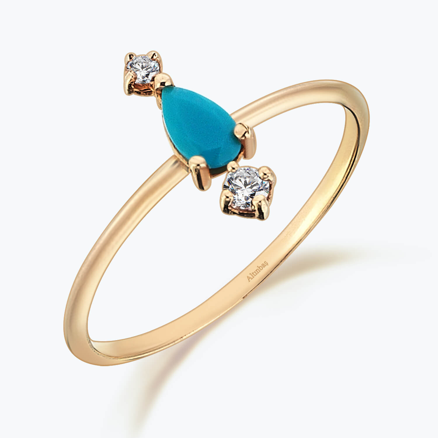 Mavi Taşlı Altın Yüzük Mavi Taşlı Altın Yüzük