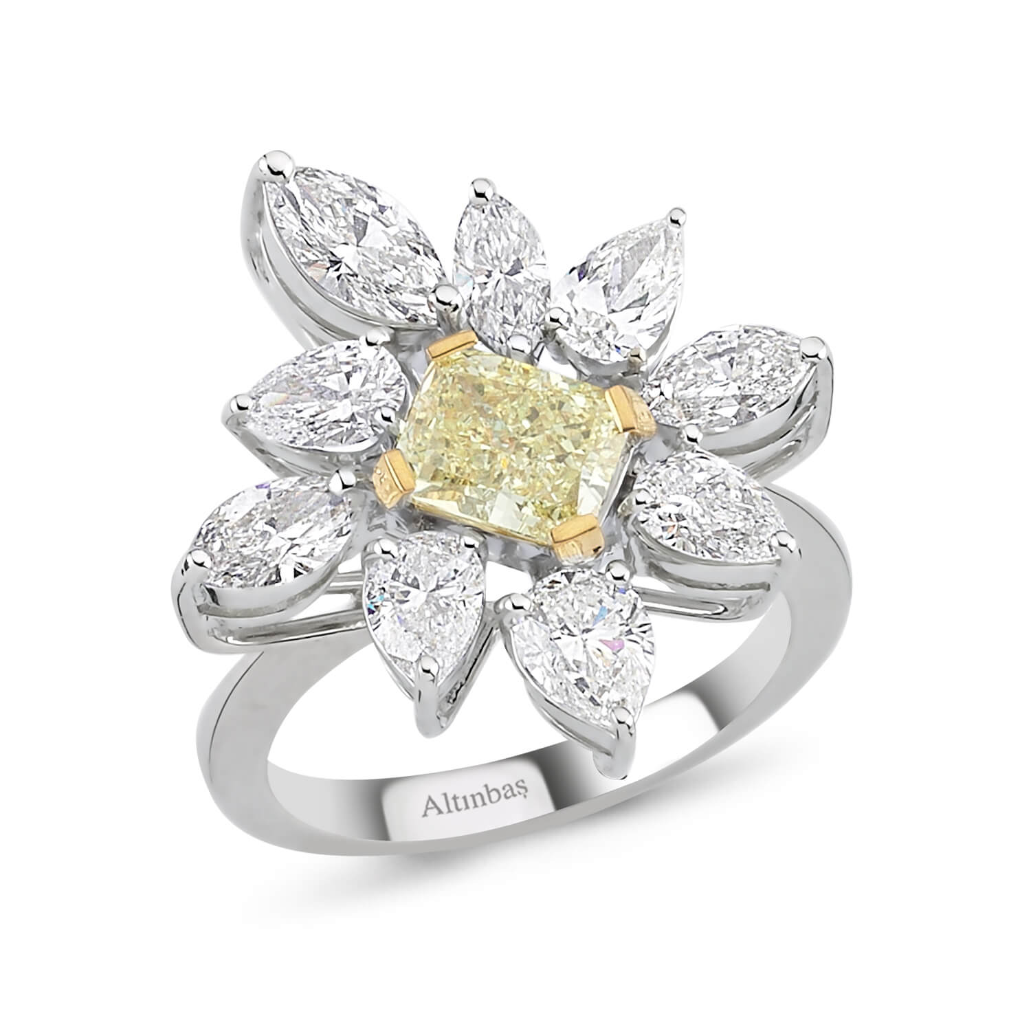 Pırlanta Çiçek Yüzük