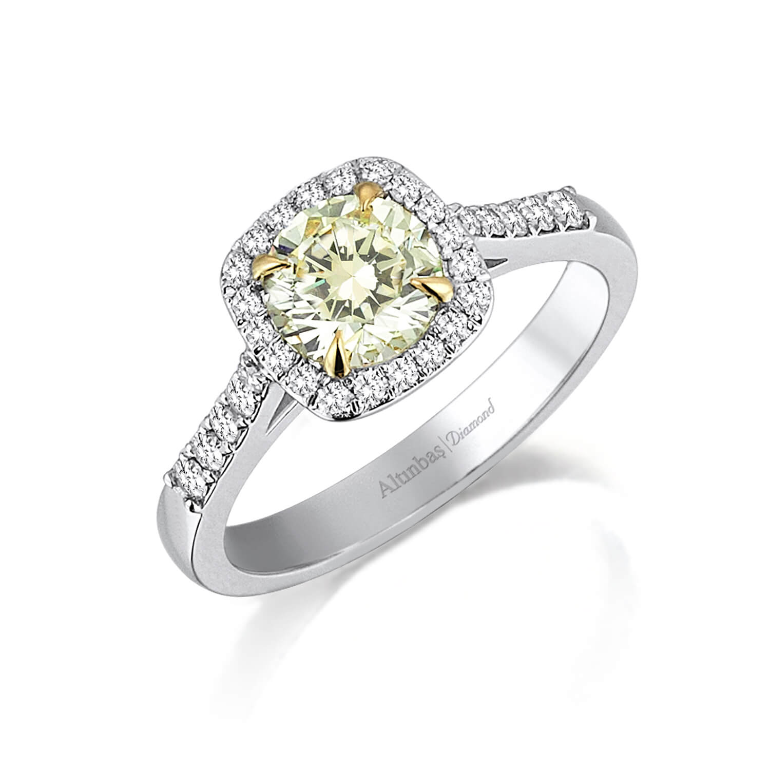 Pırlanta Sarı Topaz Yüzük Pırlanta Sarı Topaz Yüzük