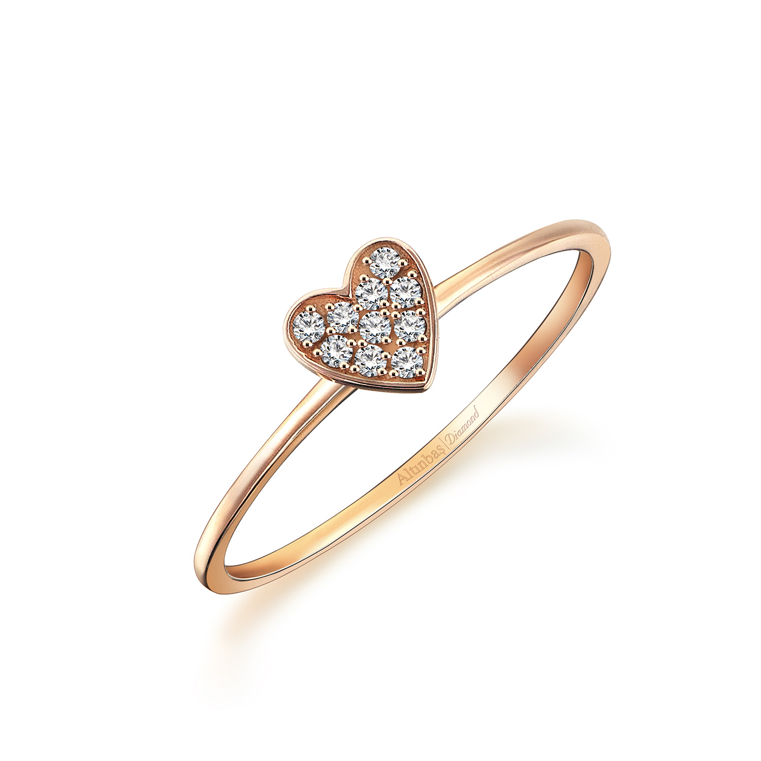 Pırlanta Kalp Yüzük