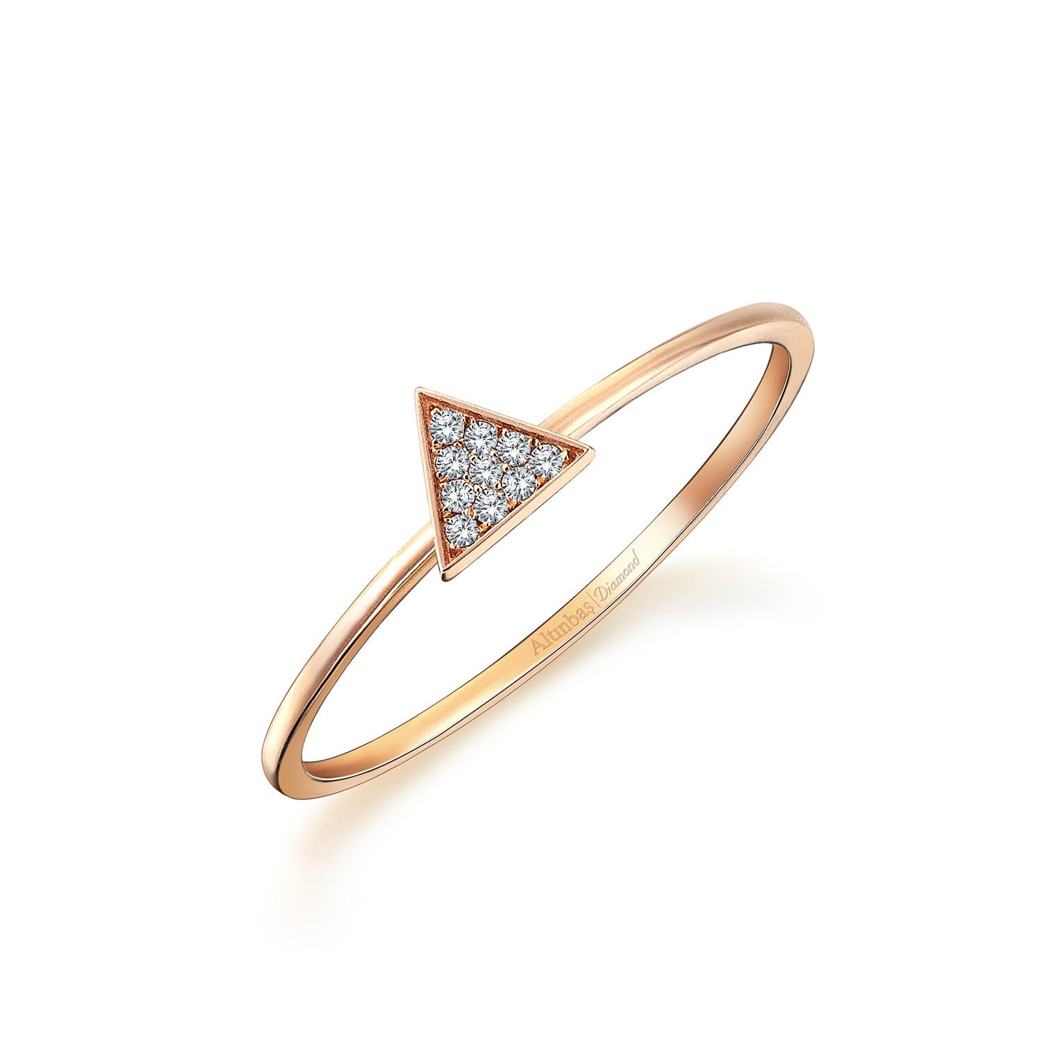 Pırlanta Üçgen Yüzük