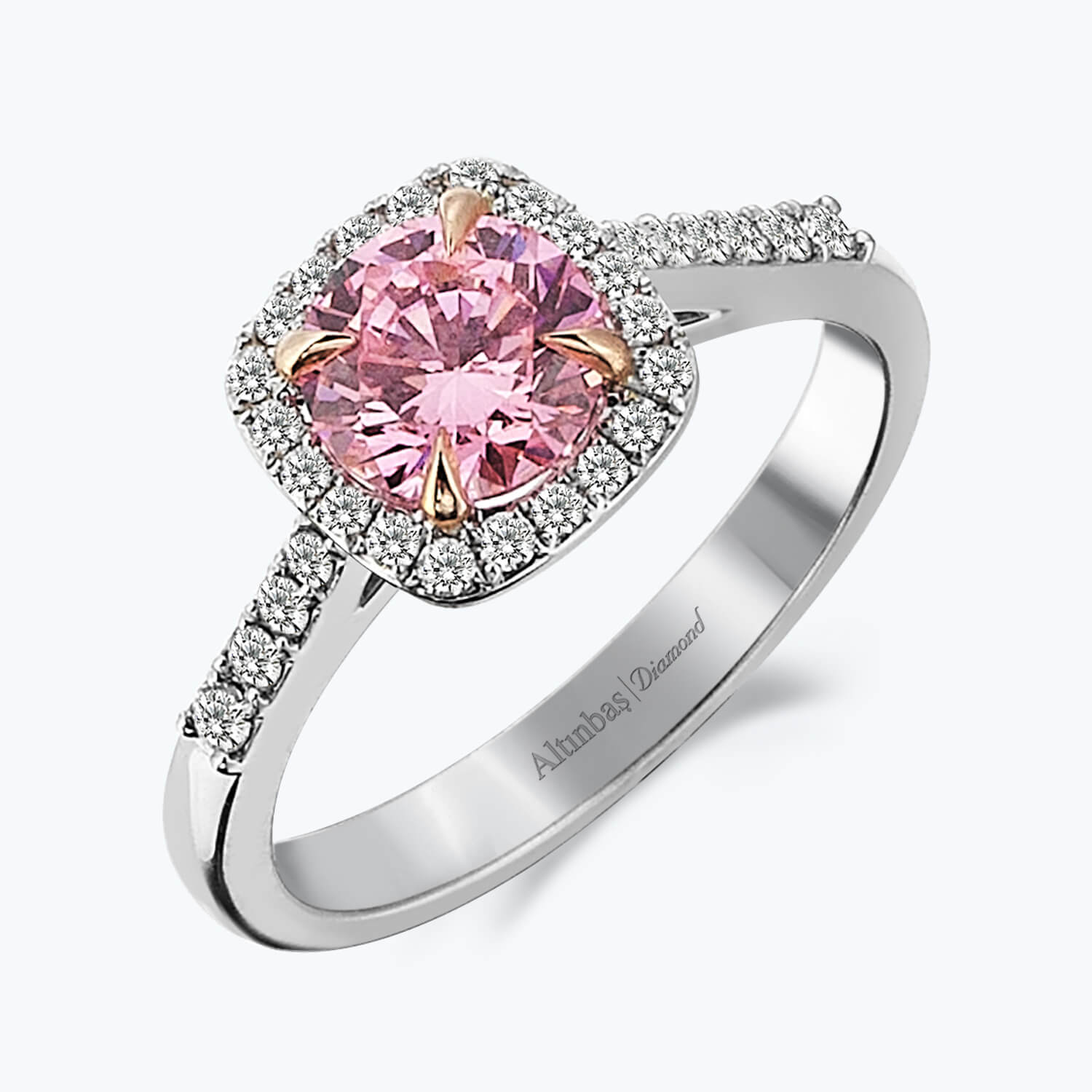 Pırlanta Pembe Topaz Yüzük