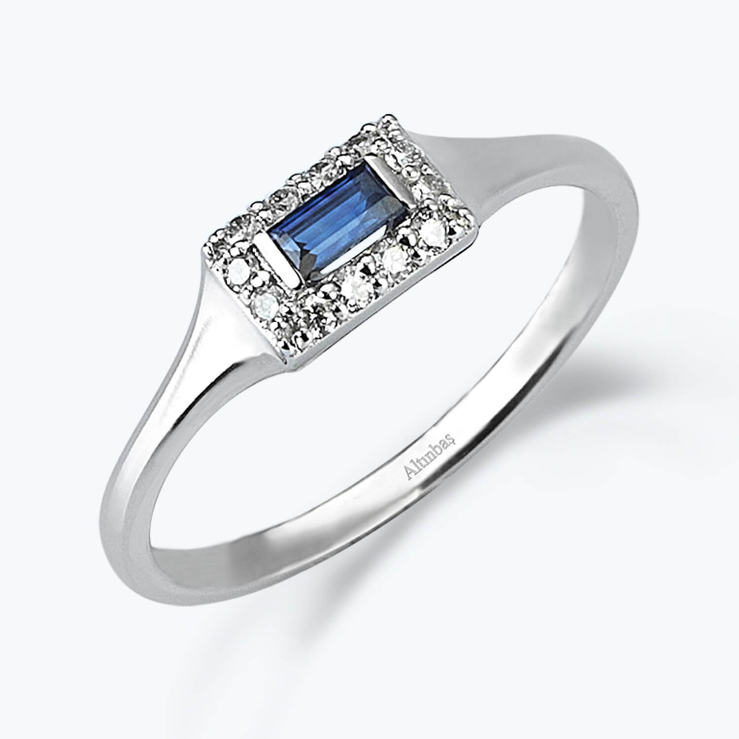 Pırlanta Safir Yüzük