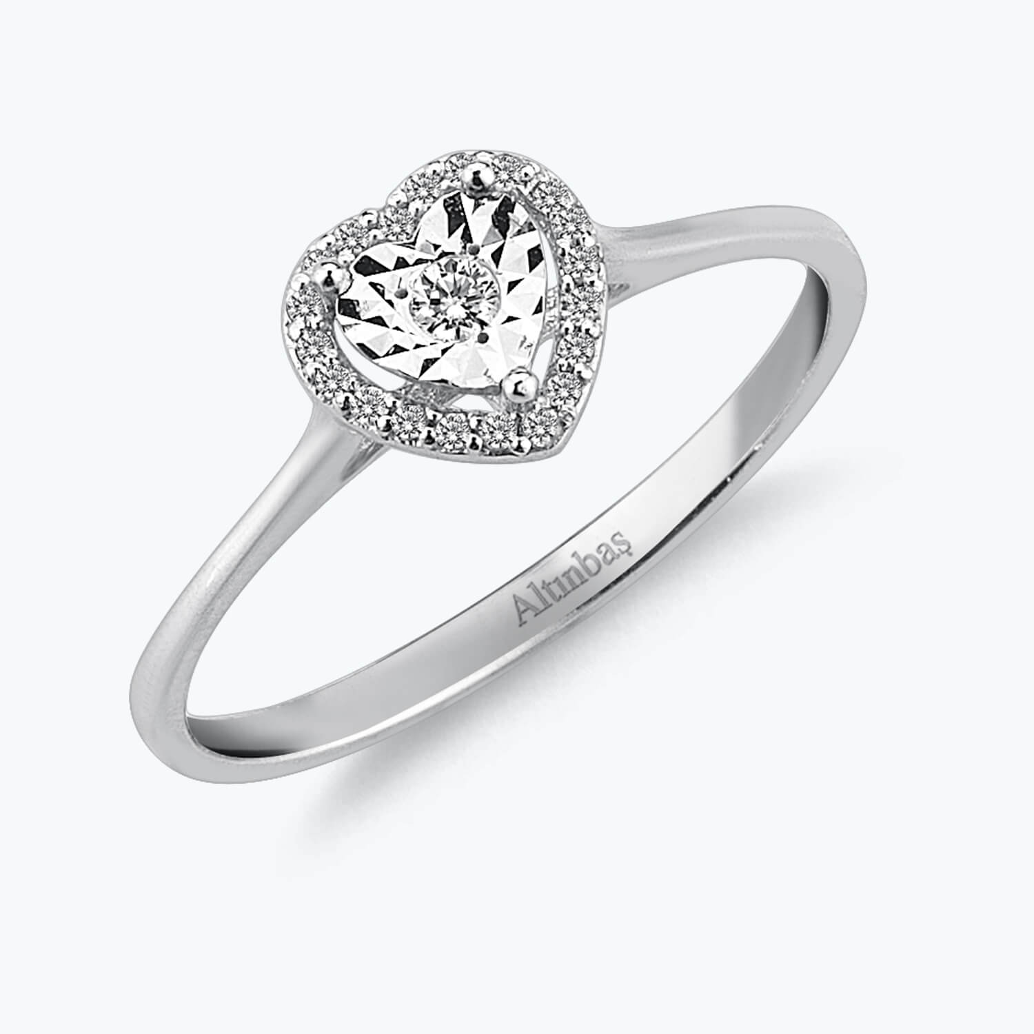 Pırlanta Kalp Yüzük