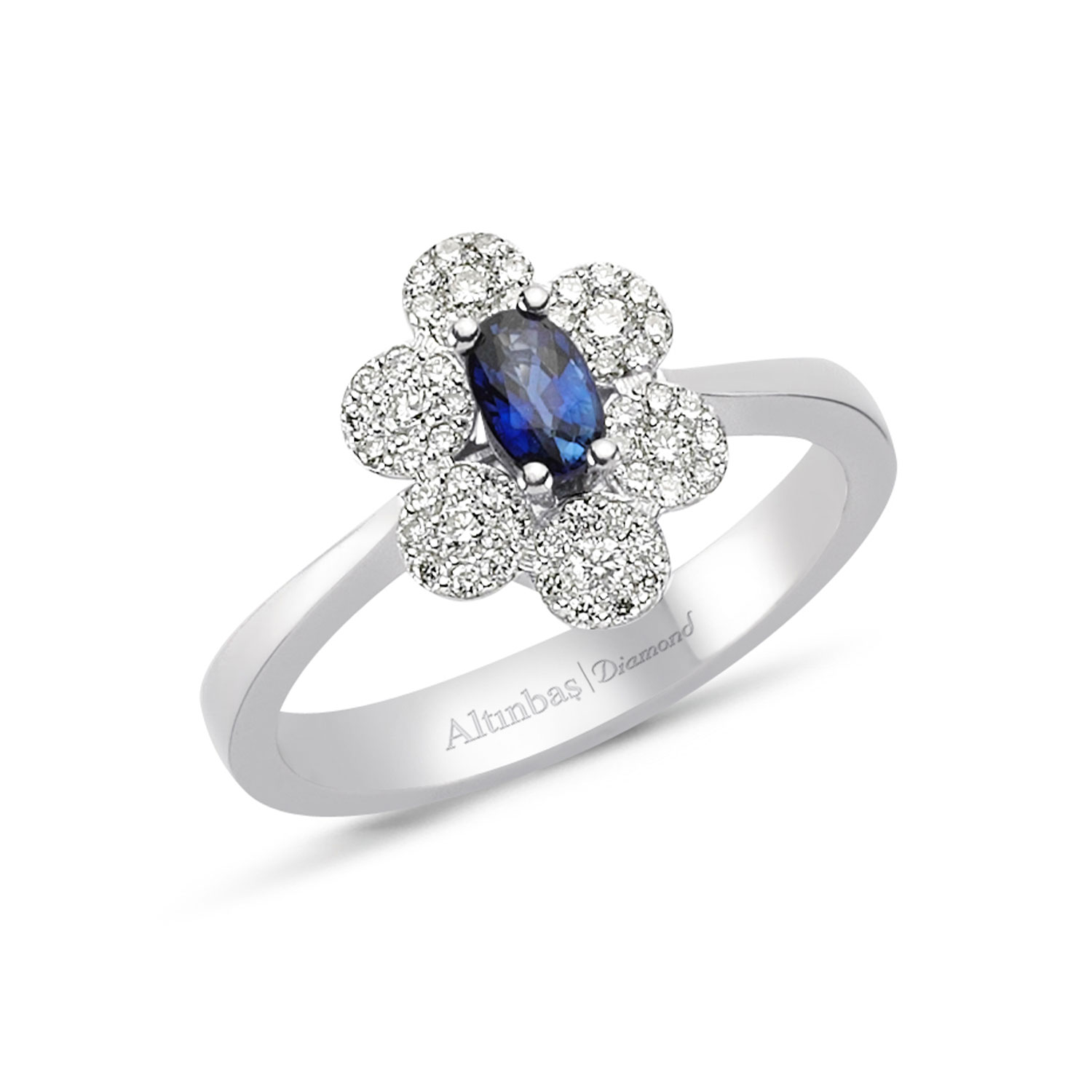 Pırlanta Safir Yüzük