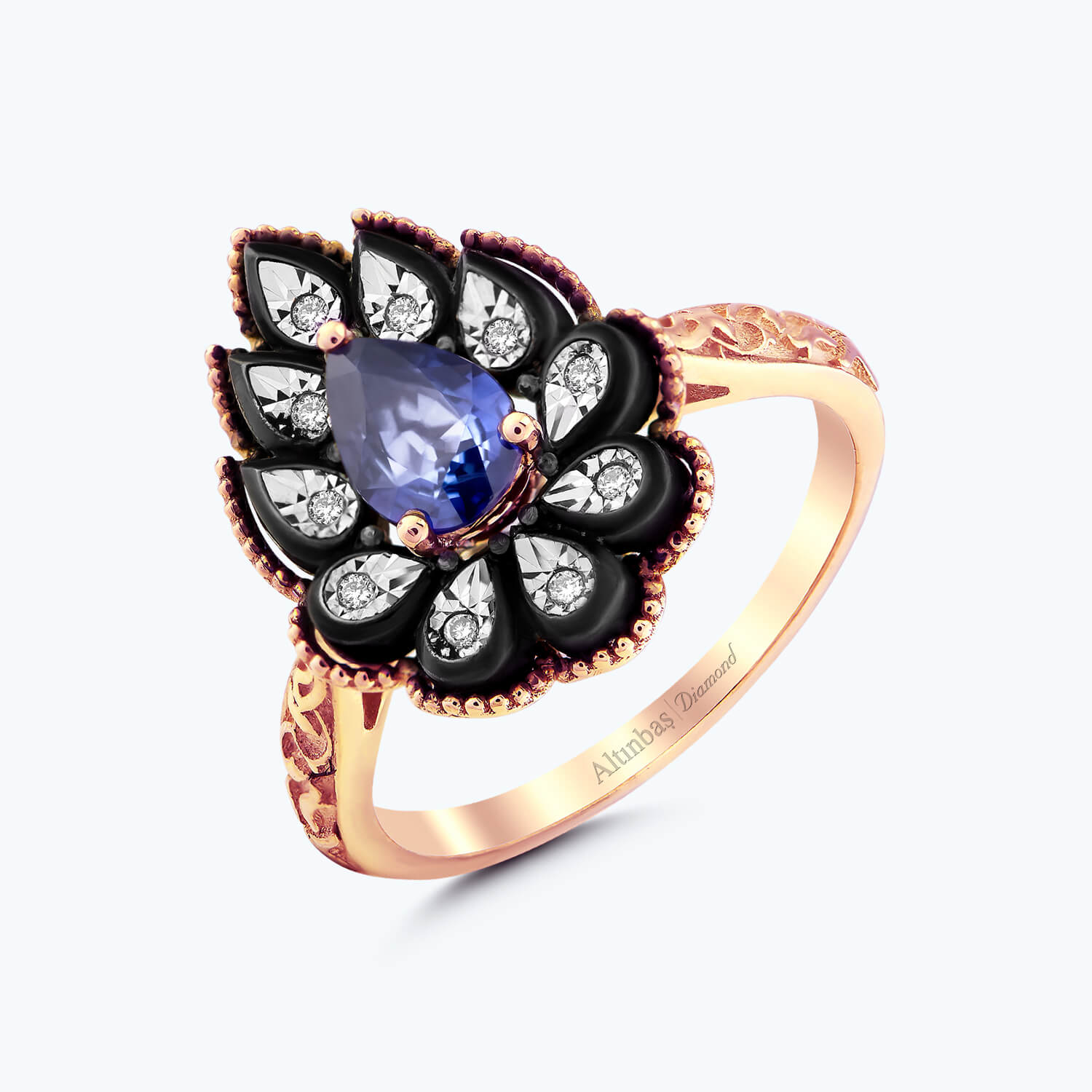 Elmas Safir Yüzük Elmas Safir Yüzük