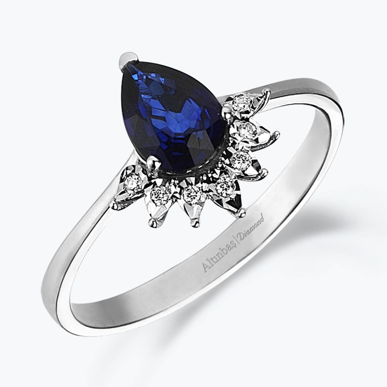 Pırlanta Safir Yüzük