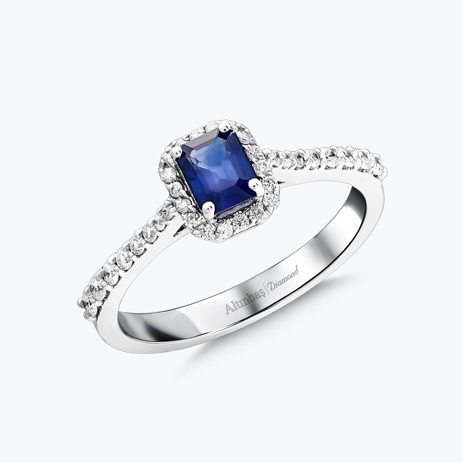 Pırlanta Safir Yüzük