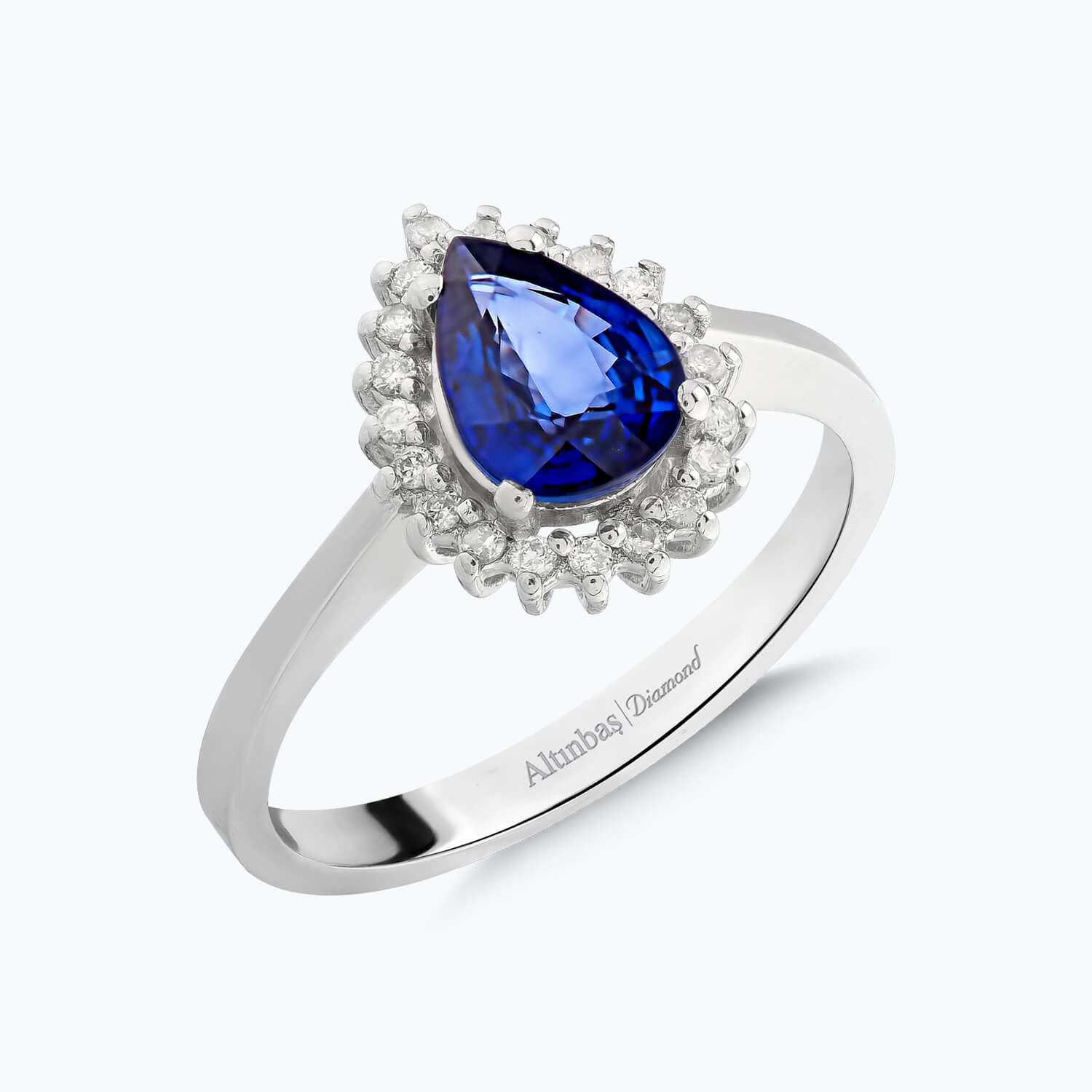 Pırlanta Safir Yüzük