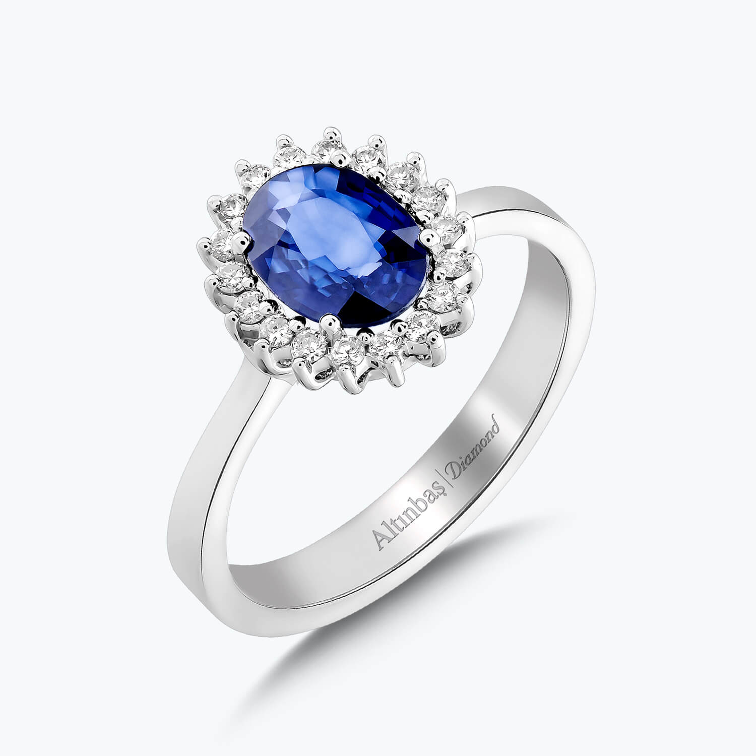 Pırlanta Safir Yüzük